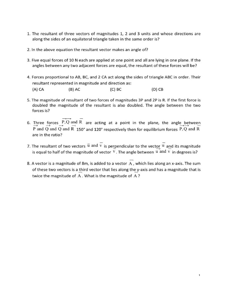 Vectors Sheet 3 | PDF