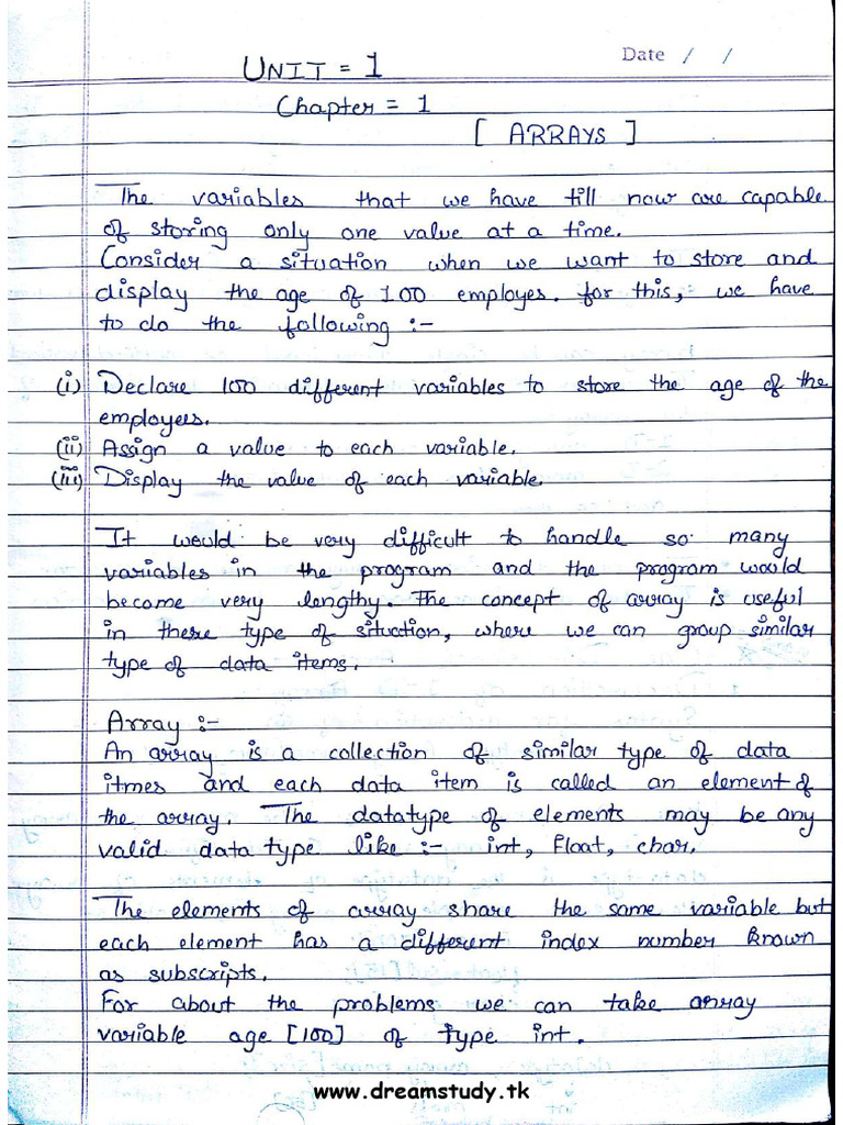 C Programming Unit 1 Pdf