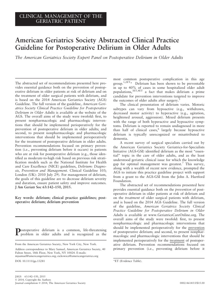 J American Geriatrics Society - 2014 - American Geriatrics Society Abstracted Clinical Practice ...
