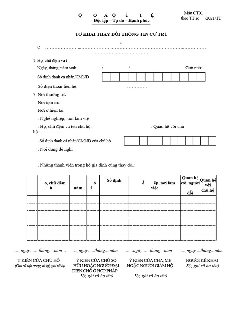 Mẫu CT01 | PDF