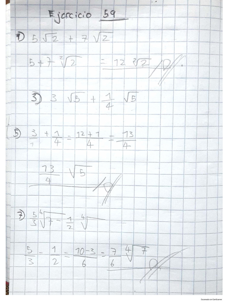 Ejercicio 59 y 60 de Mate | PDF