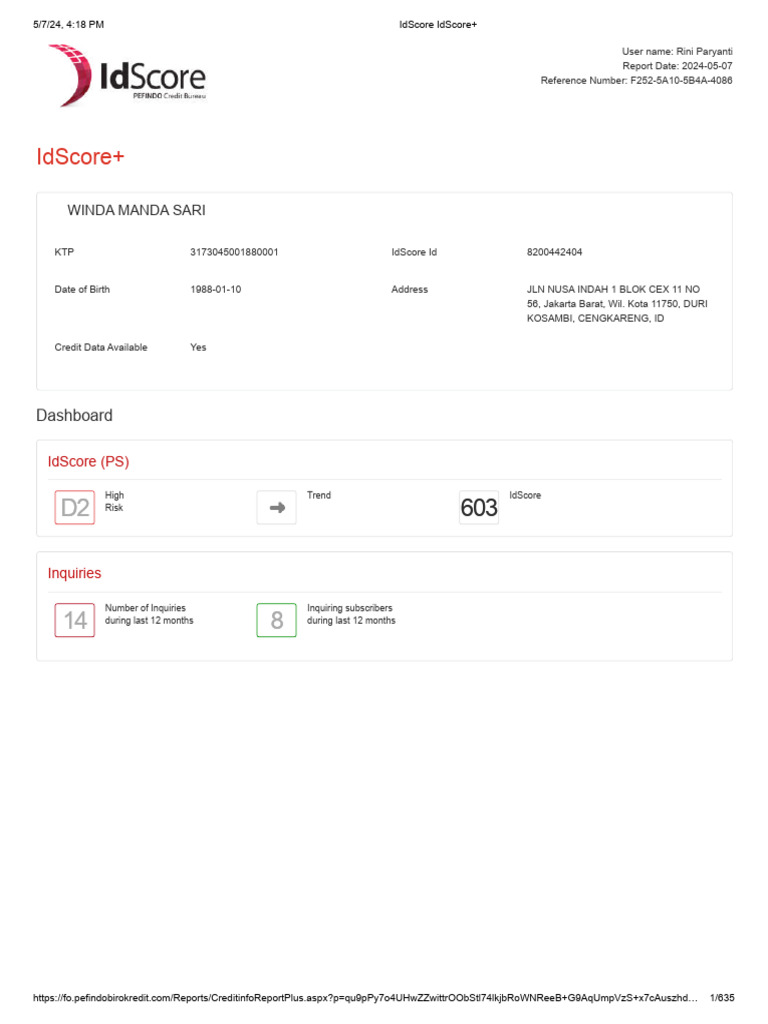 4693 Winda Manda Sari-Pefindo Compressed | PDF | Credit | Finance & Money Management