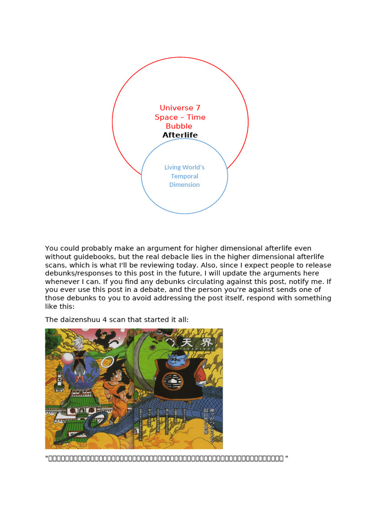 DB Cosmology | PDF | Dimension | Dragon Ball
