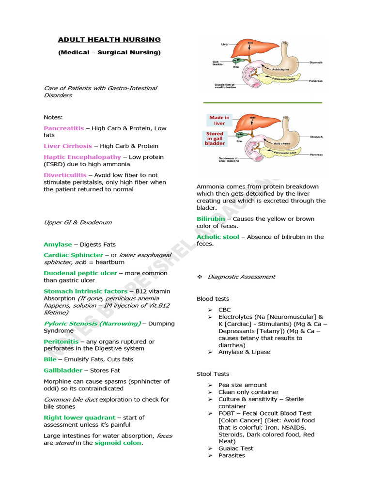 Adult Health Nursing - Notes by Reyhel a. Daguinod, RN | PDF | Diabetes ...