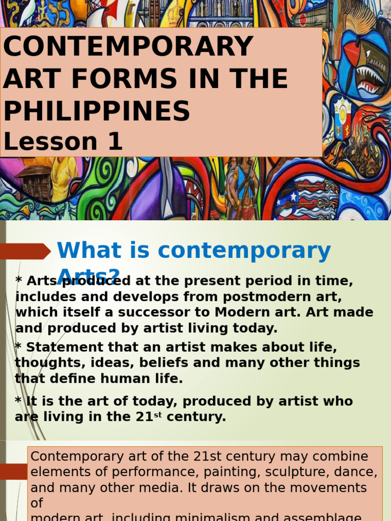 Contemporary Arts Lesson 1 | PDF | The Arts