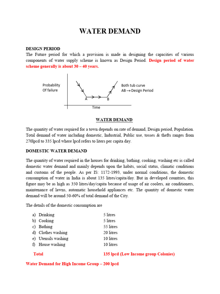Water Demand | PDF | Water | Demand