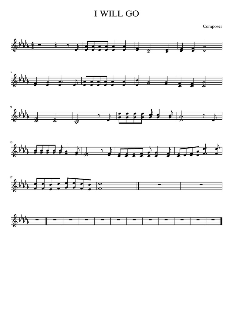 I Will Go | PDF
