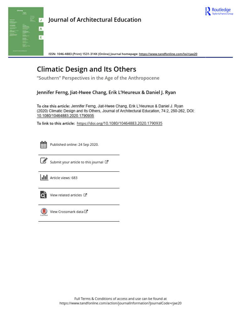 Climatic Design and Its Others | PDF | Australia | Temperate Climate