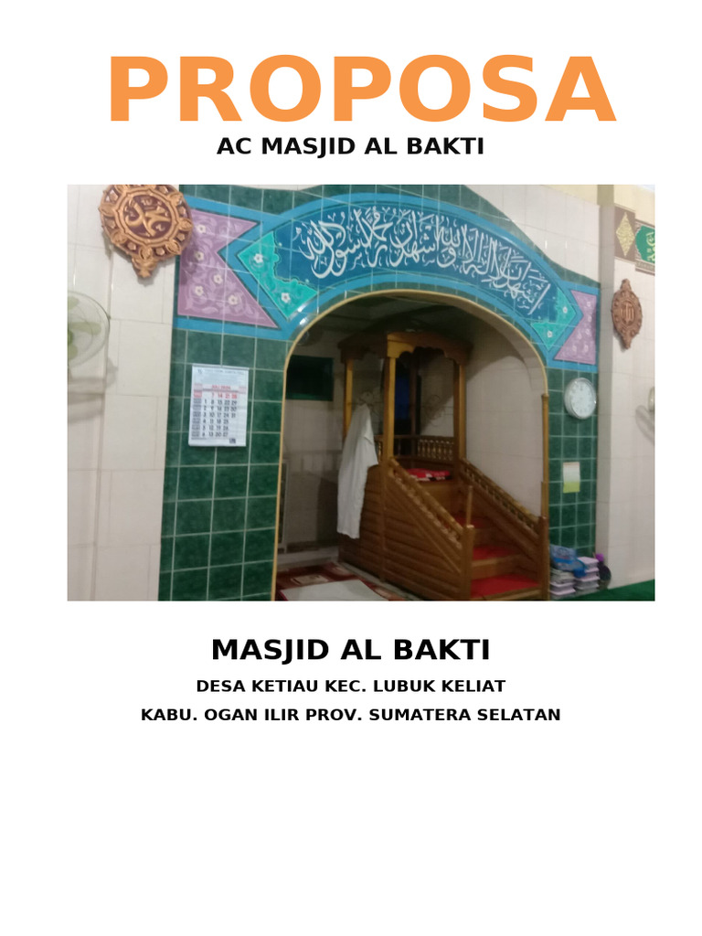 PROPOSAL AC MASJID | PDF