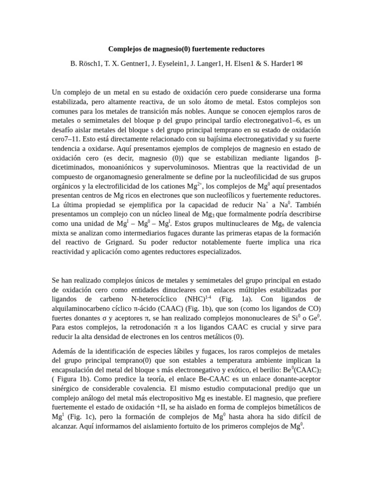 Rosch | PDF | Ligando | Enlace químico