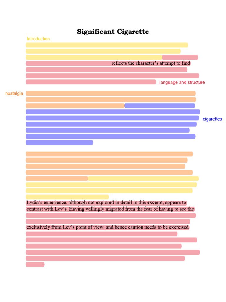 Significant Cigarette | PDF | Intimate Relationships | Nostalgia