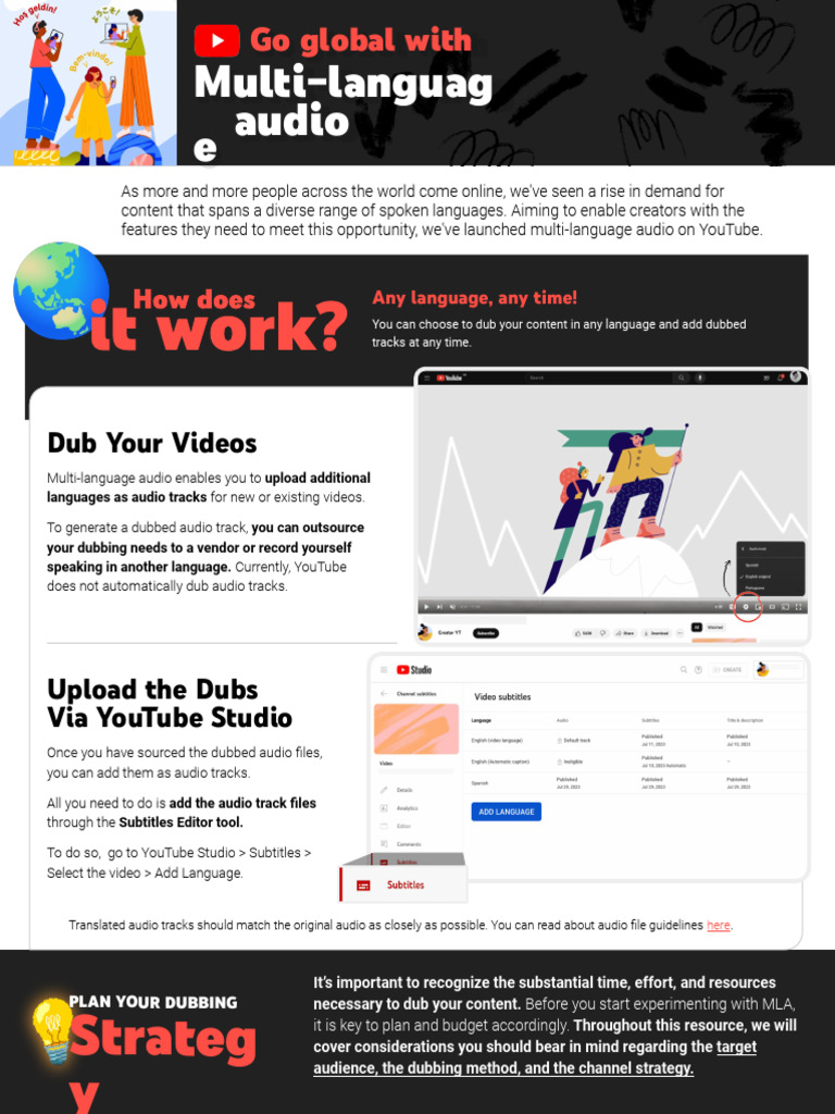 Go Global With Multi-Language Audio - Multi-Pager - en | PDF | You Tube ...