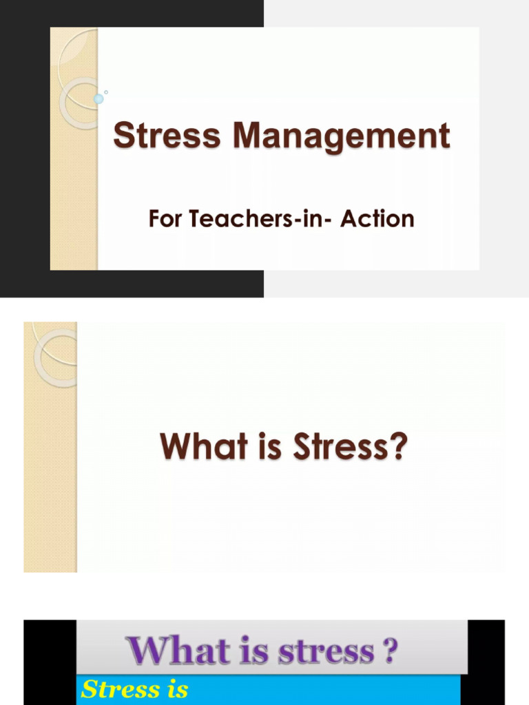 Stress Management | PDF