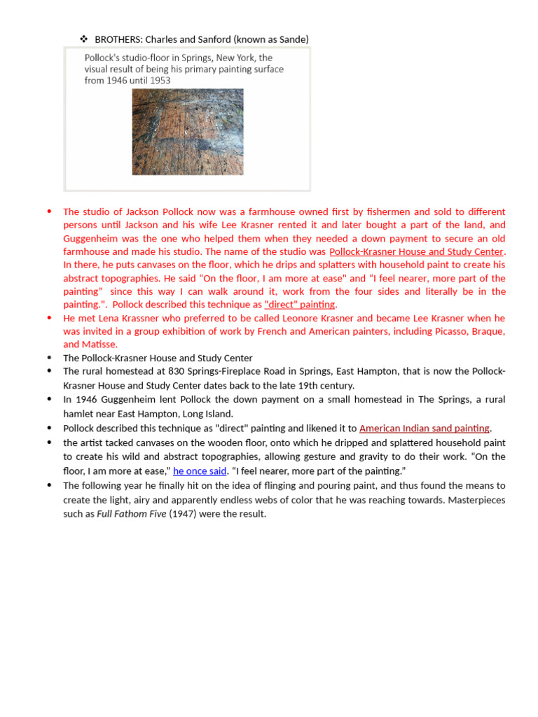 Jackson Pollock | PDF | Plastic Arts | Abstract Art