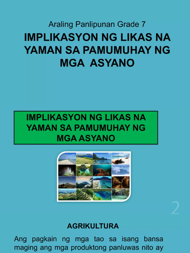 implikasyon ng yamang likas | PDF