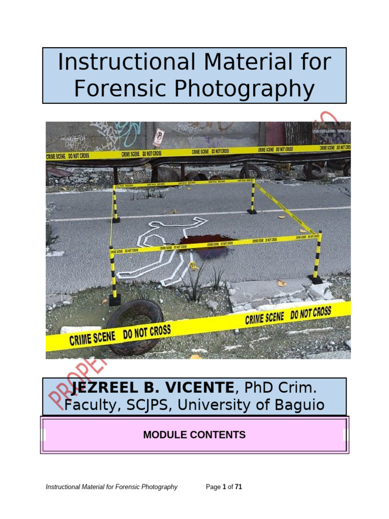 Module on Forensic Photography Forens1 Sy 2022-23 | PDF | Flash ...