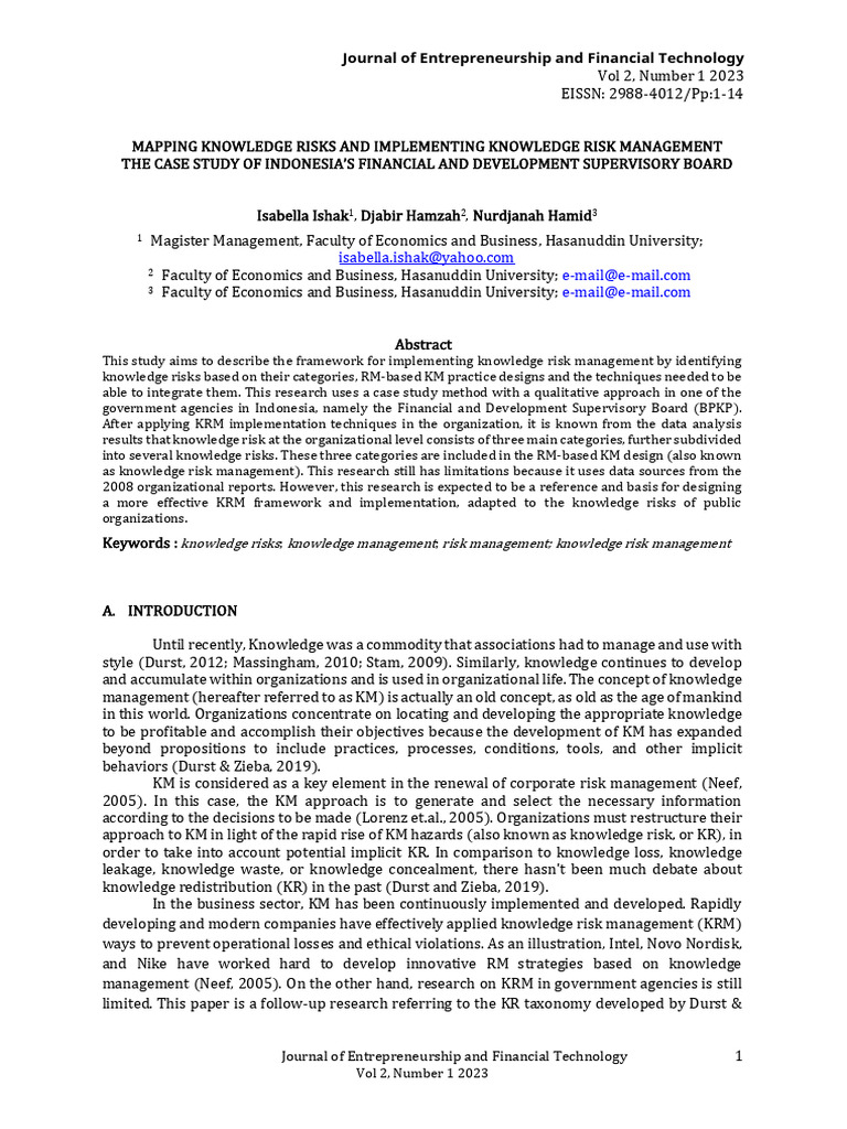 Knowledge Risks | PDF | Knowledge Management | Risk