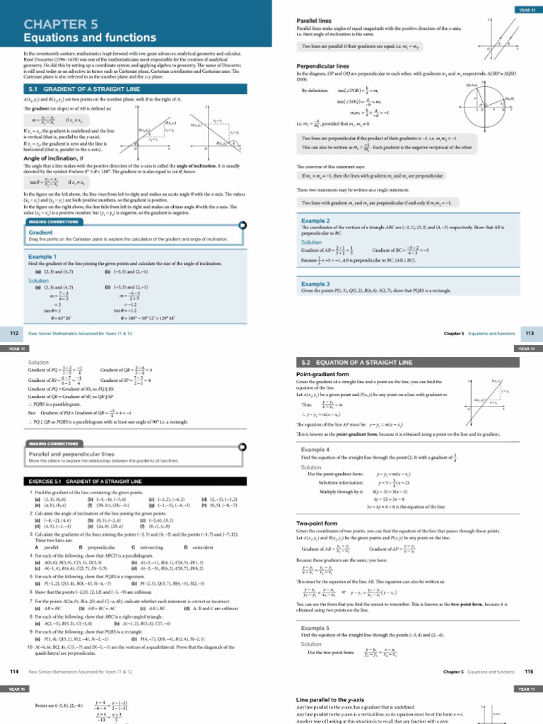 CH 5 Equations and Functions | PDF