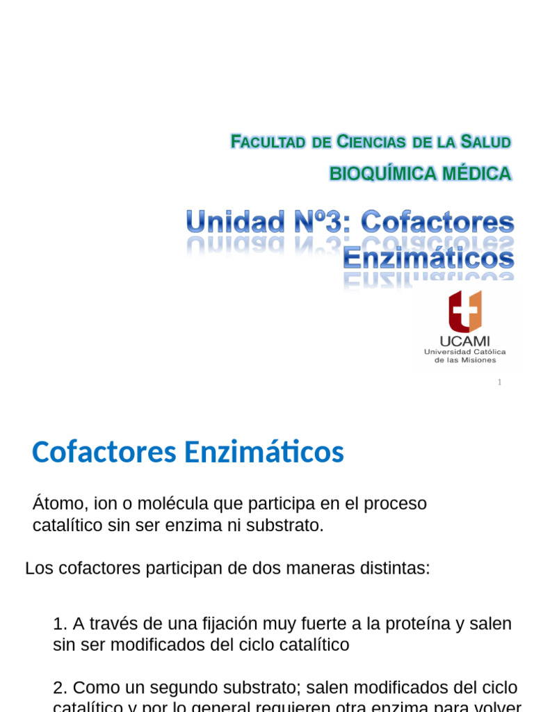 Cofactores Enzimáticos | PDF | Cofactor (Bioquímica) | Nicotinamida ...