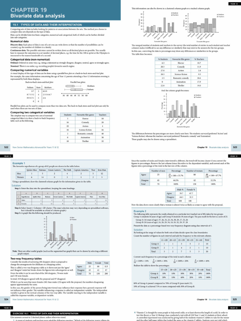 CH 19 Adv Bivariate Data | PDF