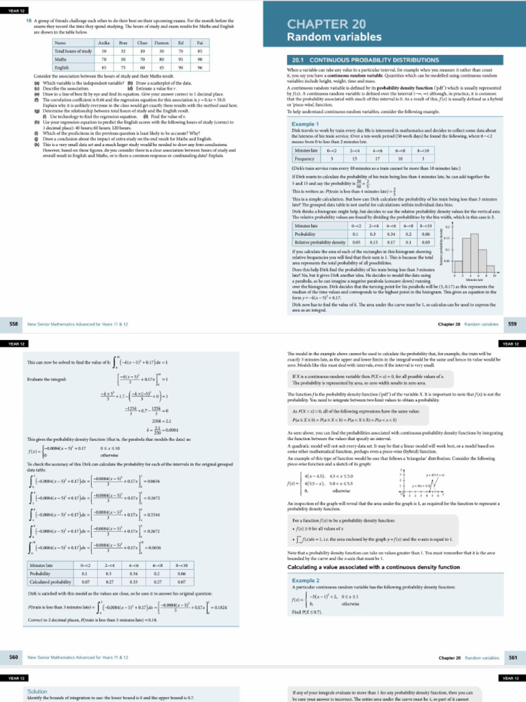 Ch 20 Adv Random variables | PDF