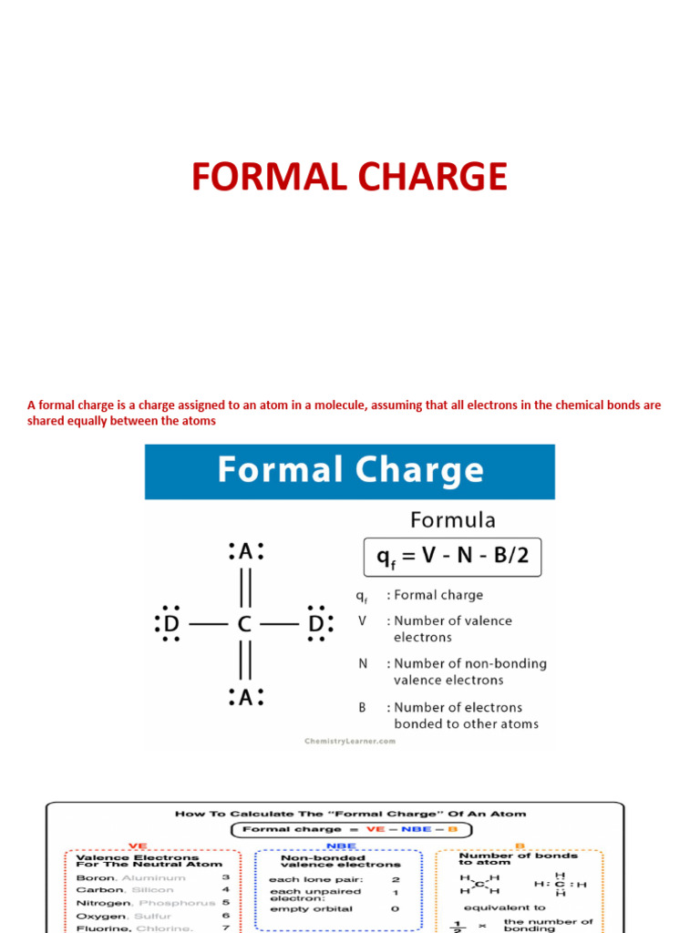 Formal Charge | PDF | Chemical Bond | Molecular Orbital