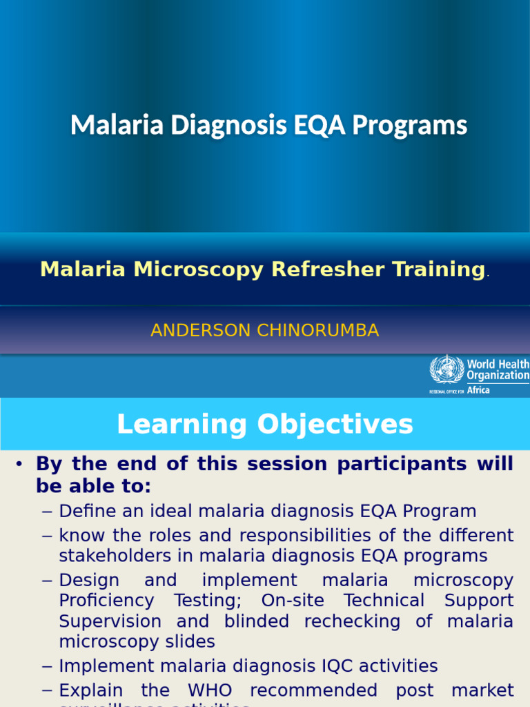 Malaria Diagnosis EQA Programs | PDF | Procurement | Supply Chain