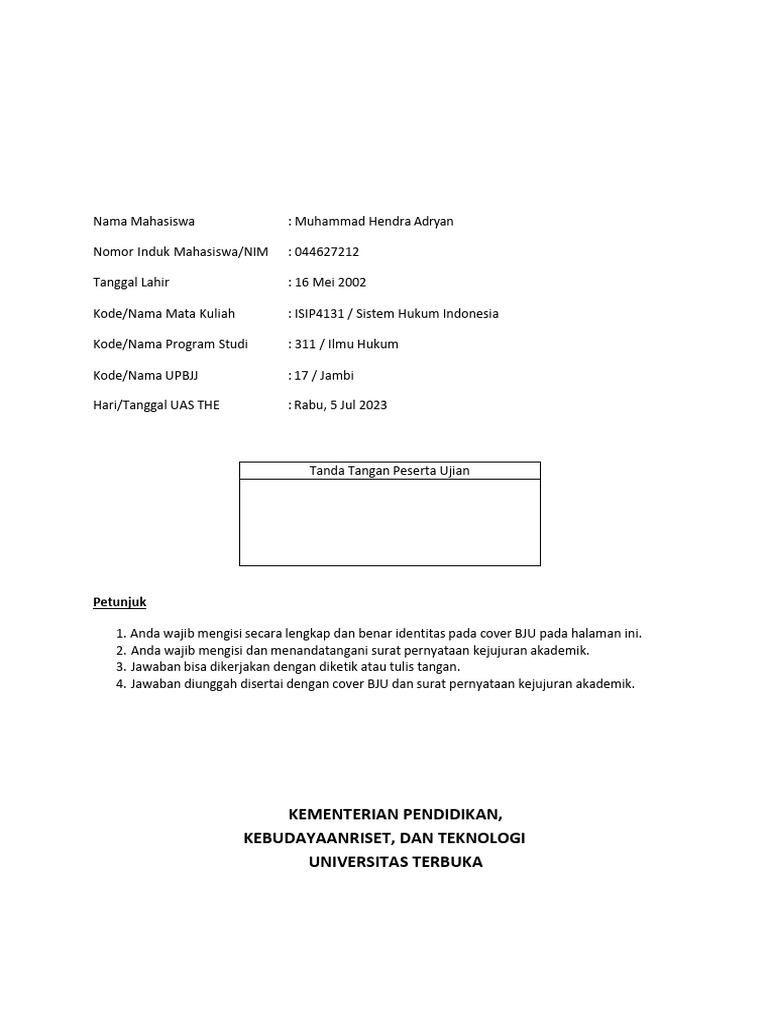 Sistem Hukum Indonesia | PDF | Ilmu Sosial | Hukum