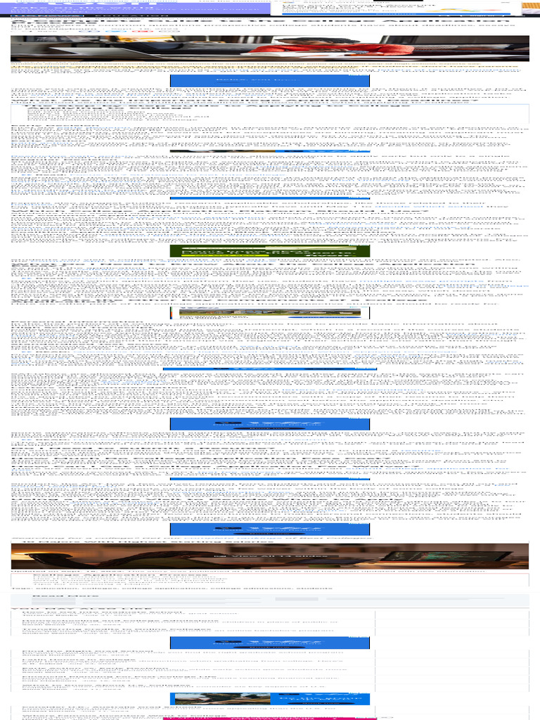 A Complete Guide To The College Application Process | PDF | College ...
