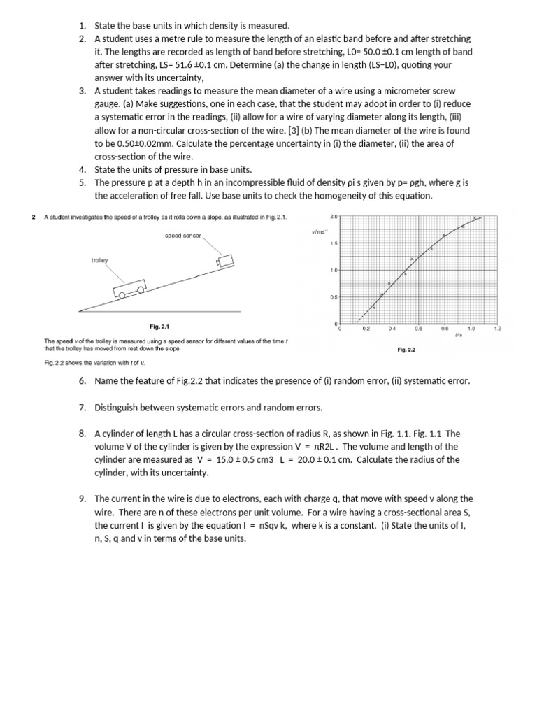 Physical Quantities & Units qp compiled | PDF | Observational Error | Force
