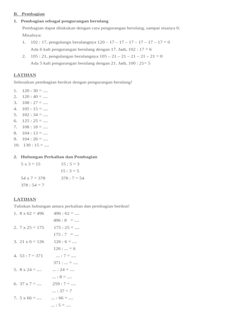 Pembagian | PDF | Metode & Bahan Ajar | Komputer