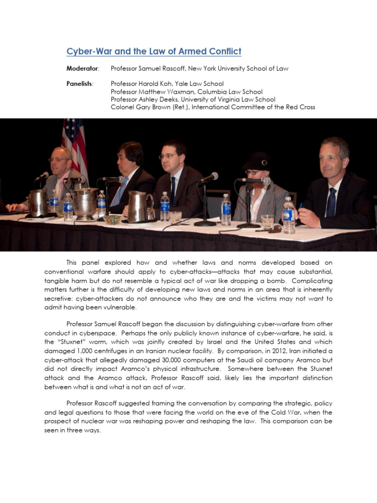 6 Cyber War and the Law | PDF | Cyberwarfare | Security