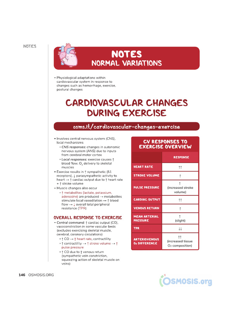 Cardio Changes Exer | PDF