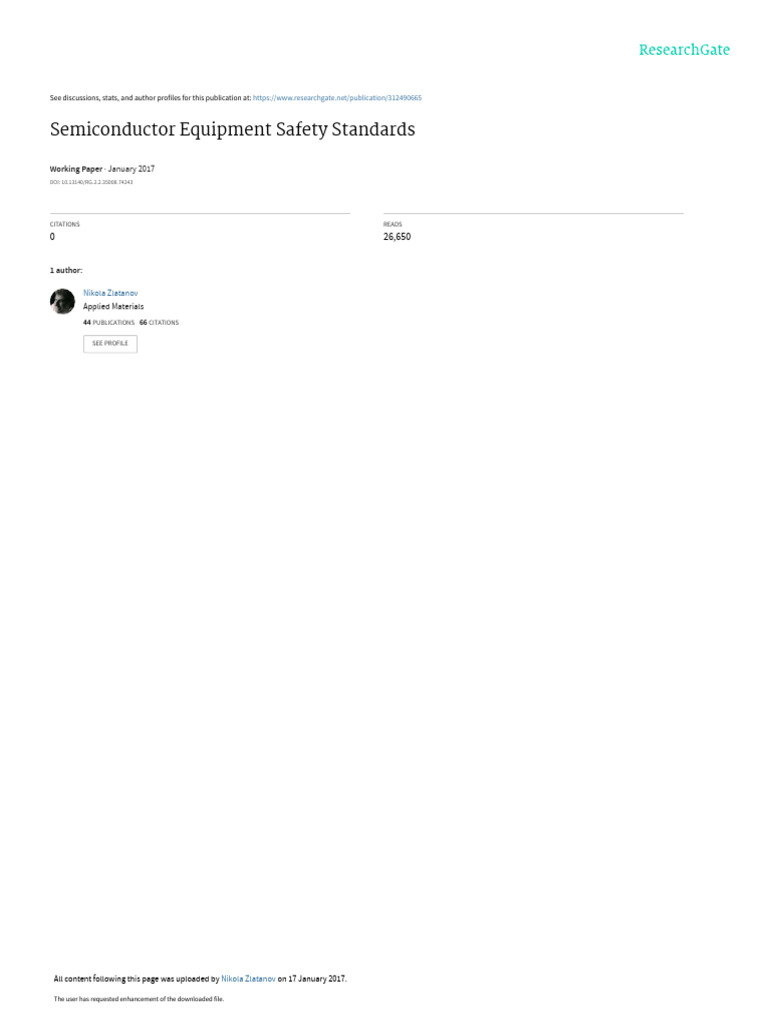 Semiconductor Equipment Safety Standards | PDF | Safety | Systems ...
