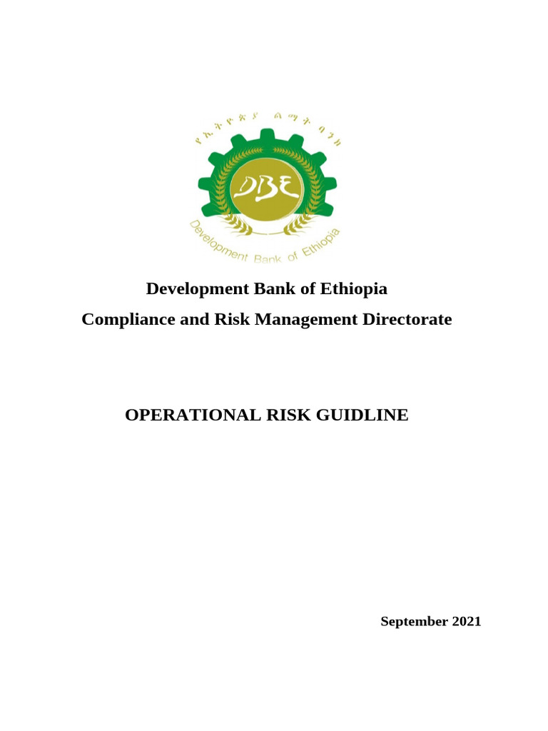 Operational Risk Guideline | PDF | Risk | Risk Management