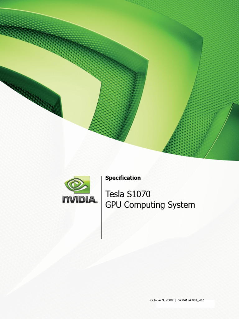 Tesla S1070-SP-04154-001 - v02 | PDF | Graphics Processing Unit ...