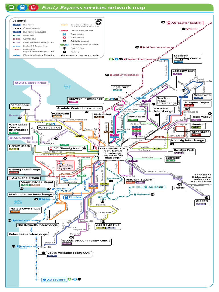 Footy Express Network Map Overview | PDF | Transport | Public Transport
