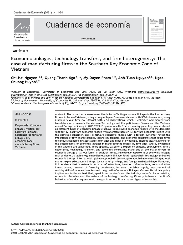 Economic Linkages, Technology | PDF | Supply Chain | Labour Economics