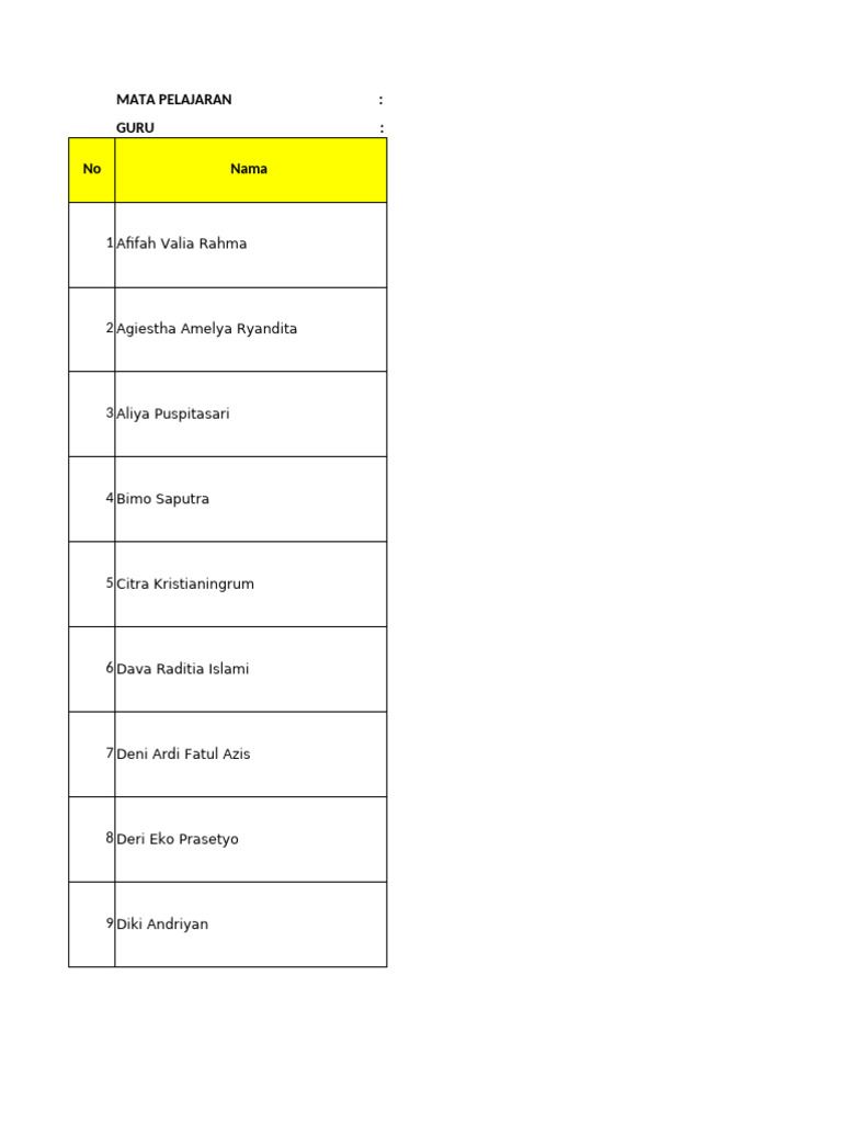 Format Nilai Sumatif Akhir Jenjang MTK P | PDF