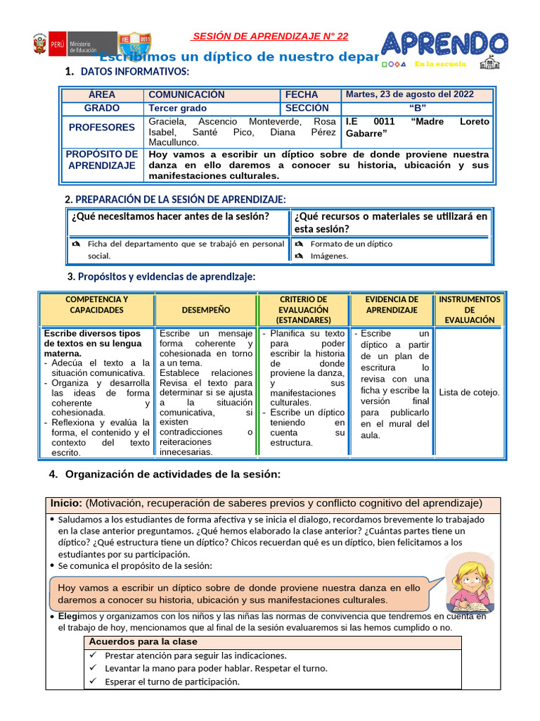 Creación de Dípticos en 3er Grado | PDF | Evaluación | Aprendizaje