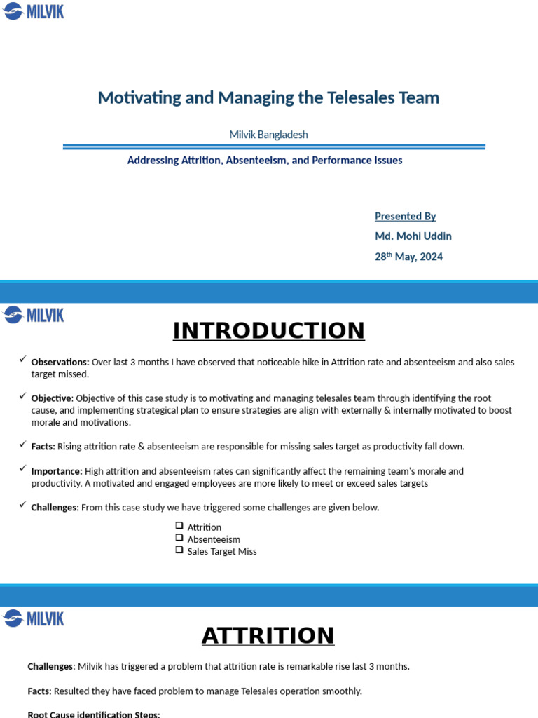 Case Study 2 - Motivating and Managing The Telesales Team | PDF | Industrial Organization ...