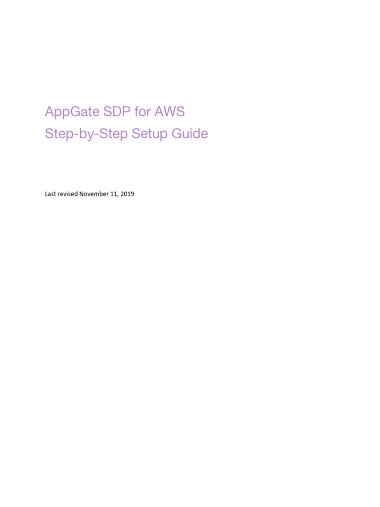AppGate SDP For AWS StepByStep Guide | PDF | Ip Address | Port (Computer Networking)