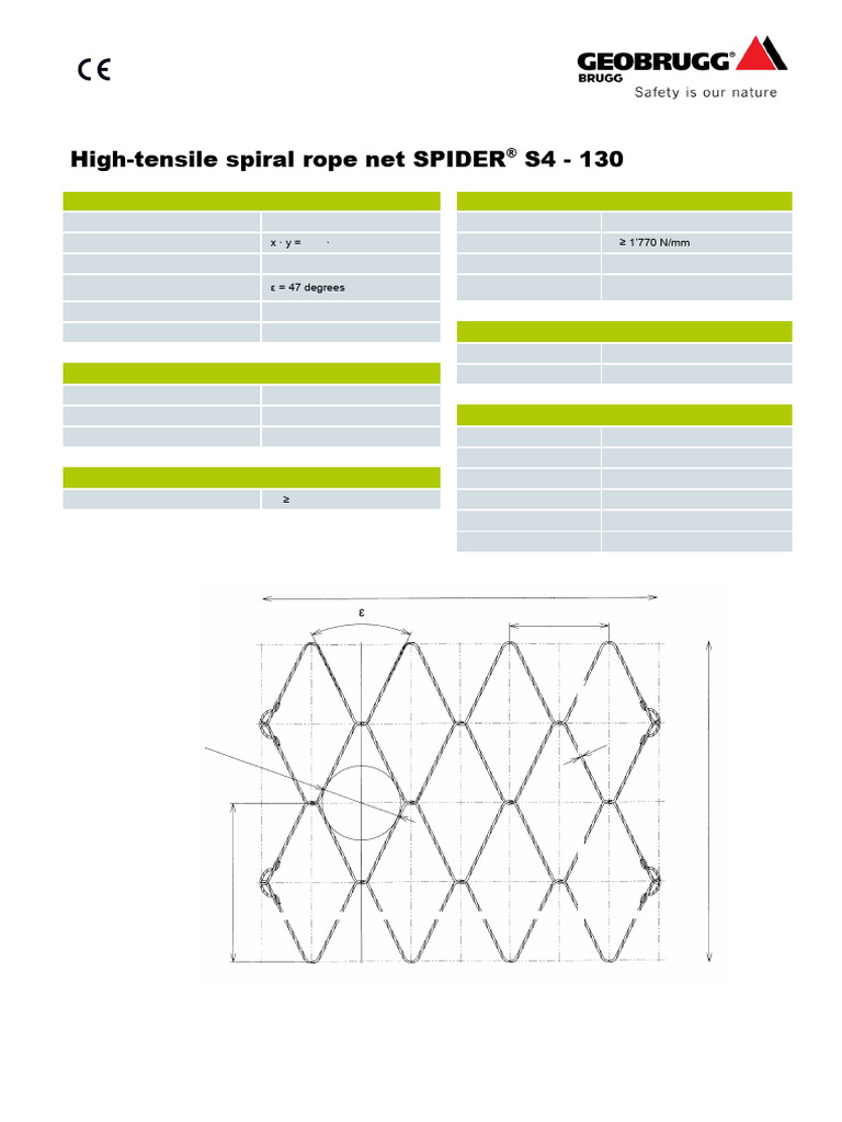 L1 SPIDER-S4 130 TechData 170518 e | PDF | Wire | Ultimate Tensile Strength