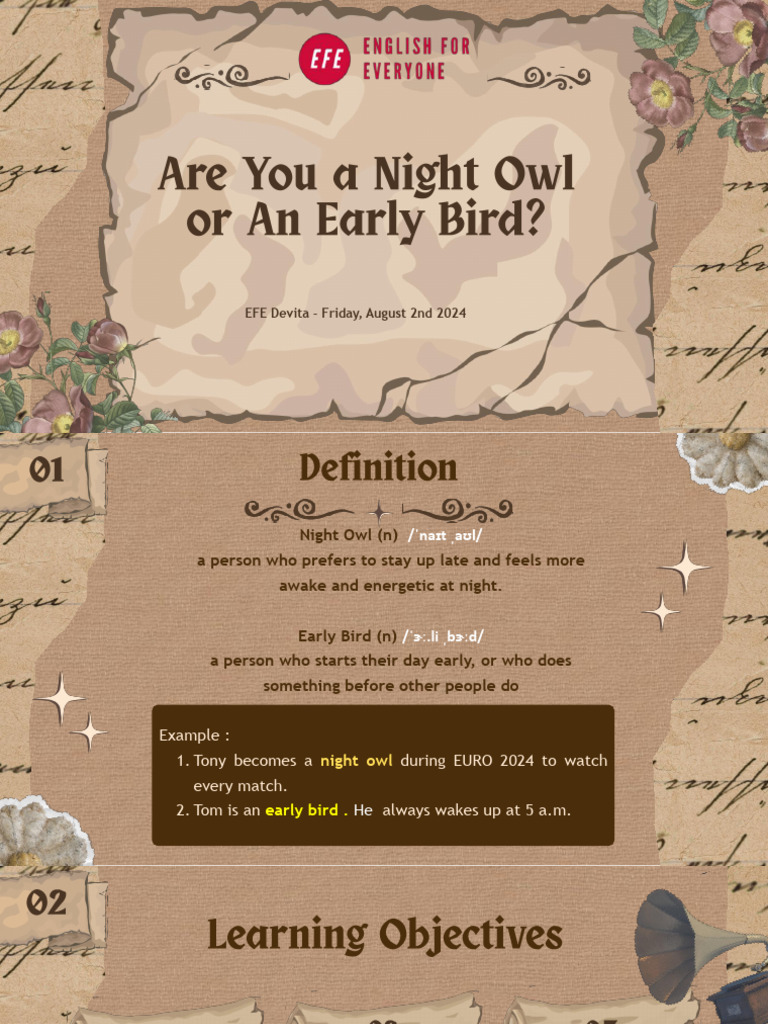 Are You A Night Owl - Friday - 02082024 - Efedevita | PDF | Animal ...