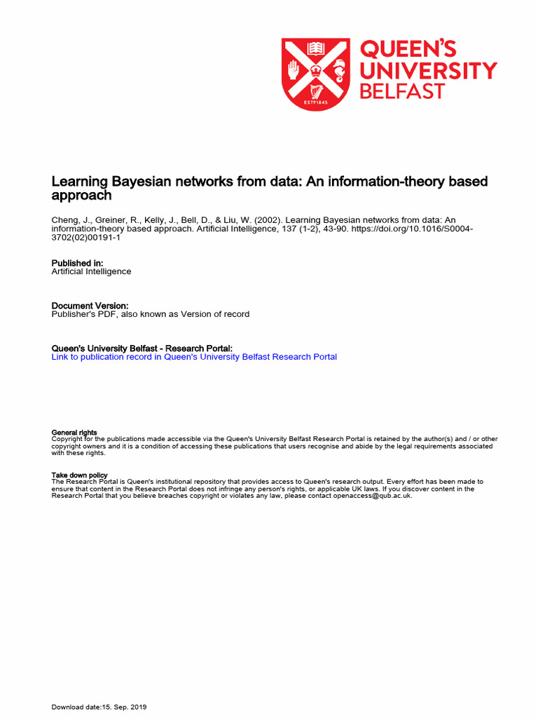 AIJ2002 | PDF | Bayesian Network | Applied Mathematics