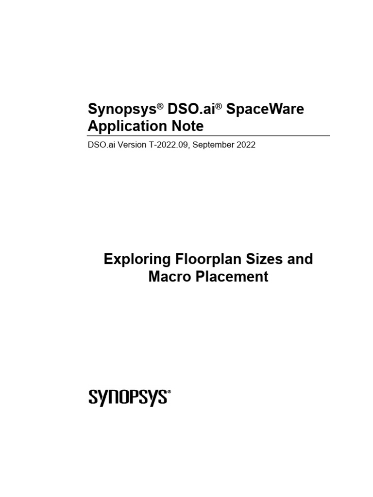 Floorplan and Macro Exploration Spaceware App Note - 090622 | PDF ...