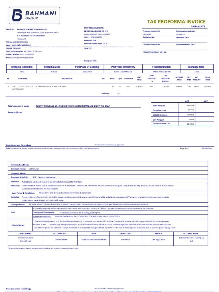Pri - 14589 Elham Safa (Only DR Left of Remaining Parts Due To Stock ...