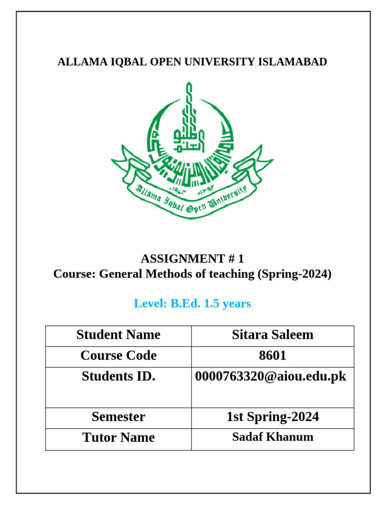 8601 Assignment 1 | PDF | Motivational | Motivation