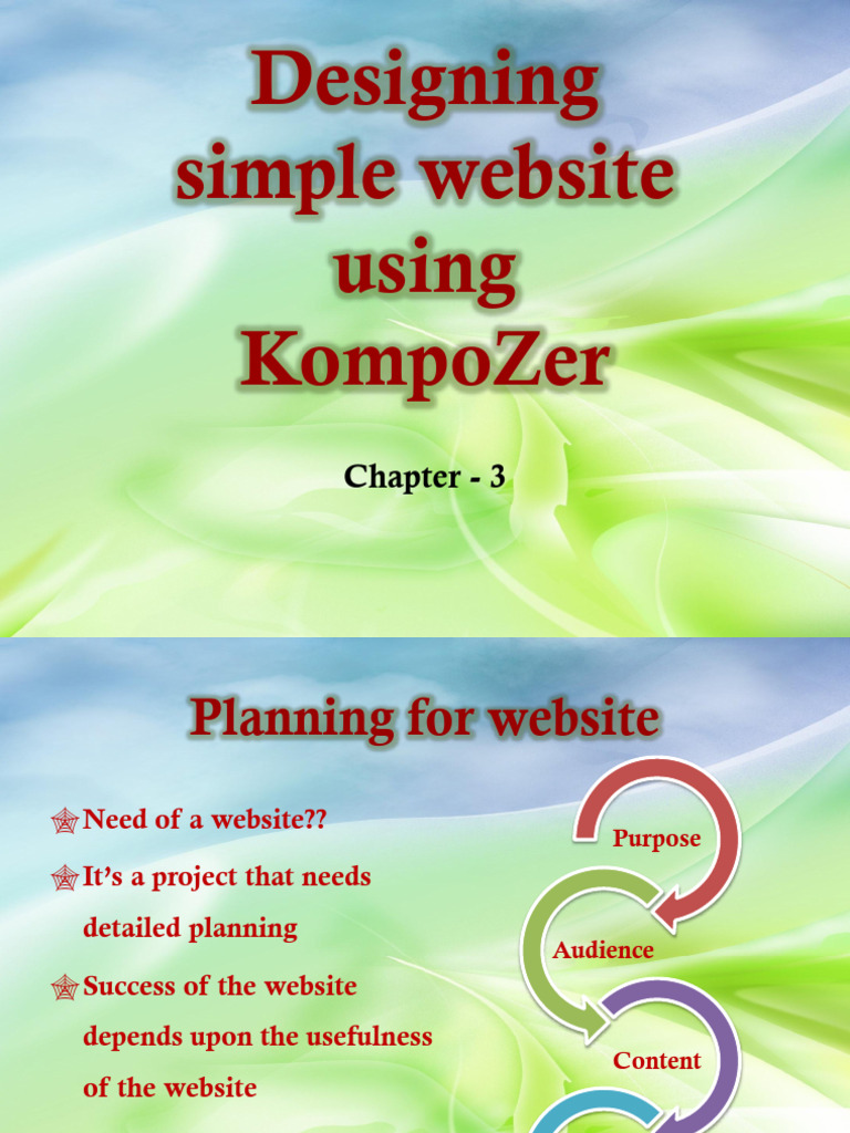 ch 3 Designing simple website using KompoZer | PDF | Websites | World ...