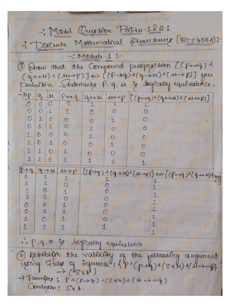 M4 - DMS MQP Sol's (2024) @vtunetwork | PDF